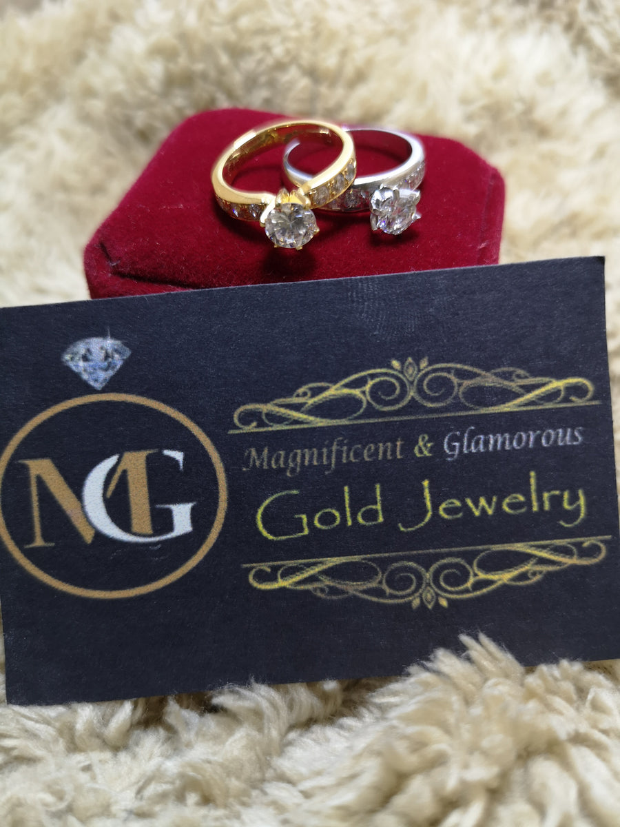 18k yellow gold engagement ring – MG Gold Jewelry